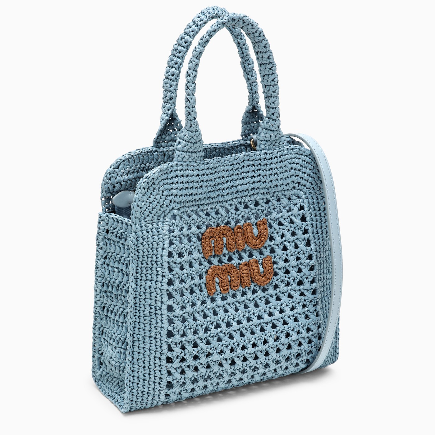 Miu Miu Light blue straw handbag | TheDoubleF