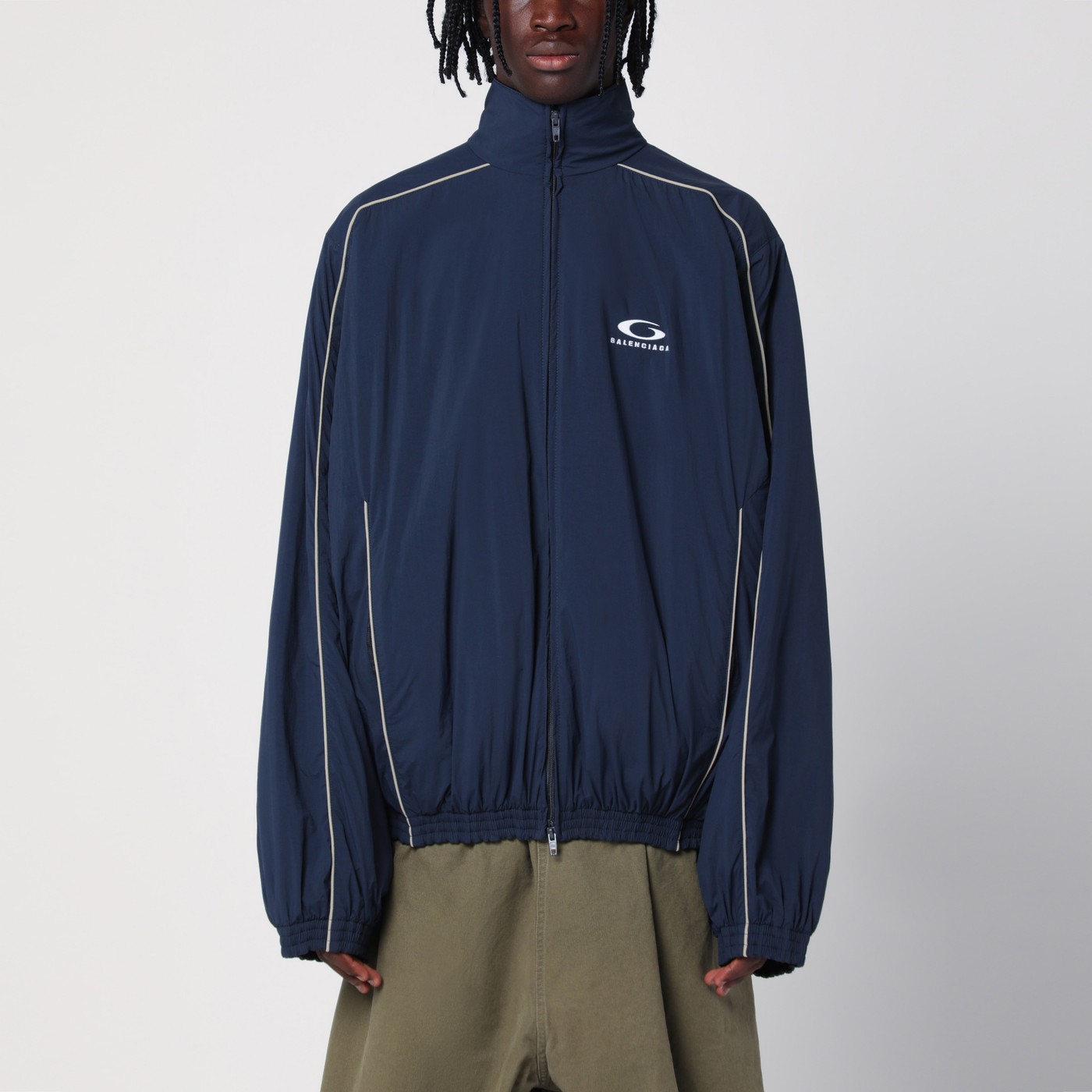 Balenciaga Loop Sports Icon navy blue tracksuit jacket | TheDoubleF