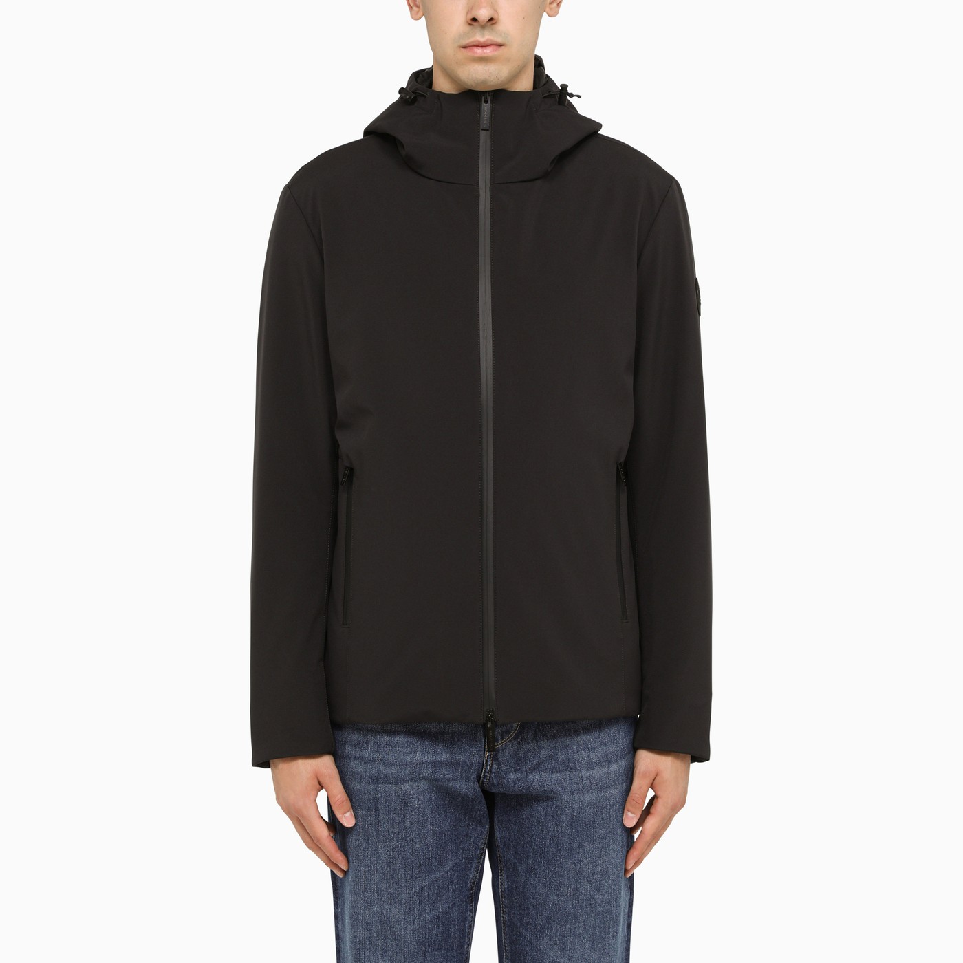 Woolrich Pacific jacket in black Softshell | TheDoubleF