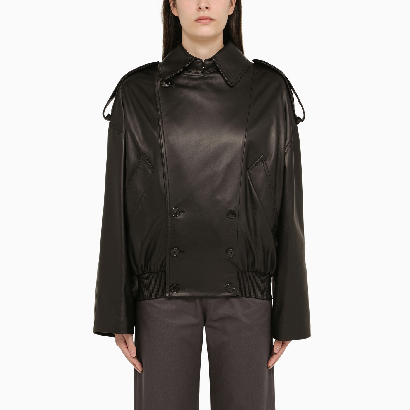 Loewe Black leather Balloon jacket | TheDoubleF