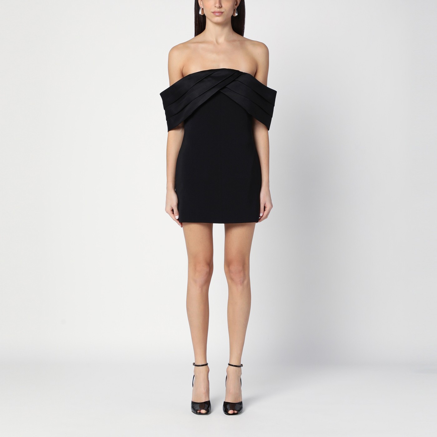 ANINE BING Black Fleur mini dress | TheDoubleF
