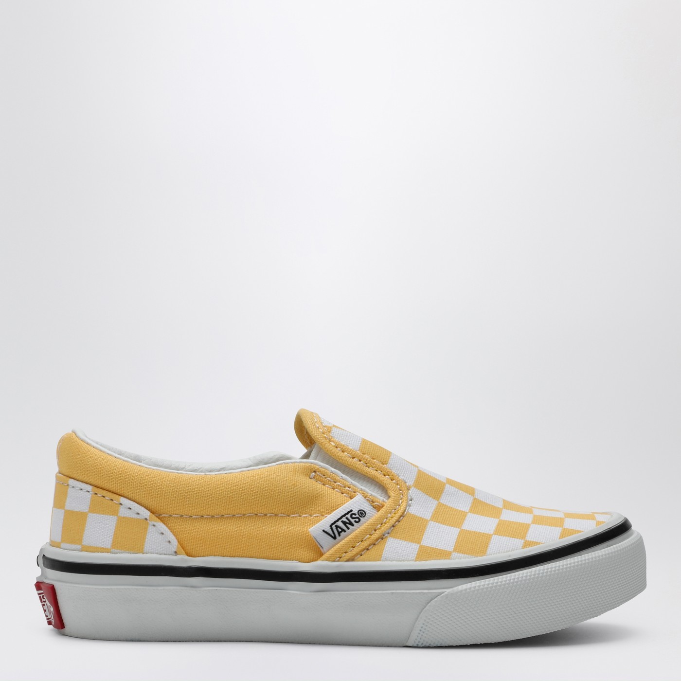 VANS White/yellow slip-on sneaker with Check pattern | TheDoubleF