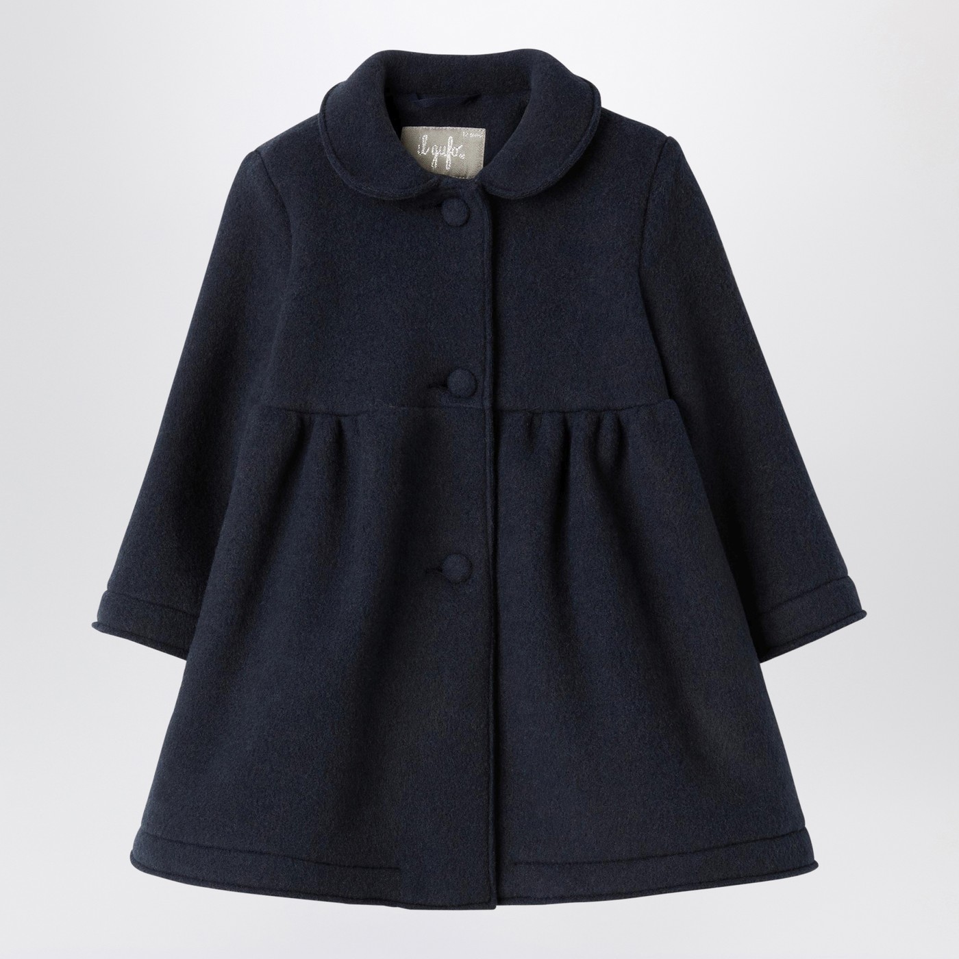 Il Gufo Blue couture fleece coat | TheDoubleF
