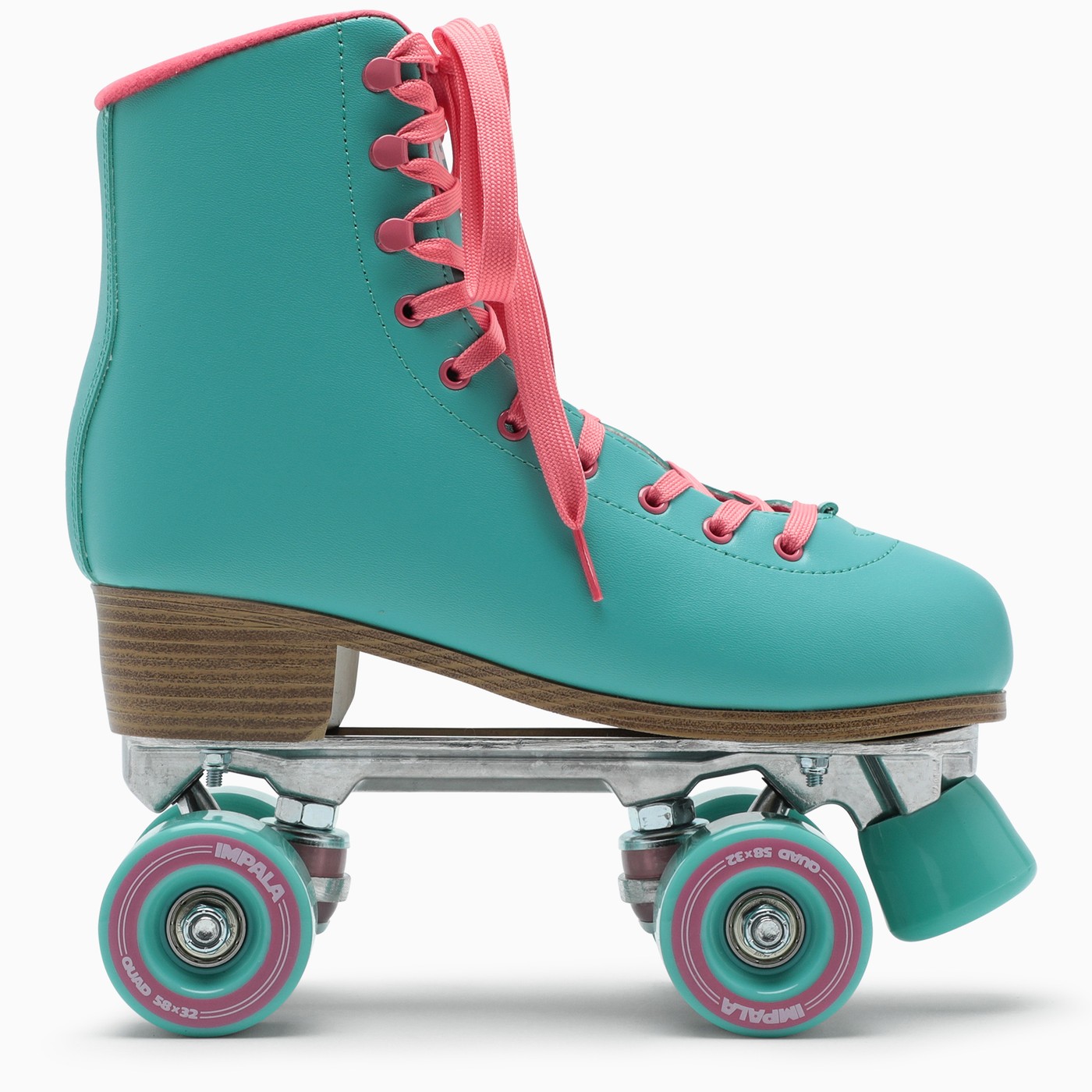 Impala Skate Light blue/pink Aqua roller skates | TheDoubleF