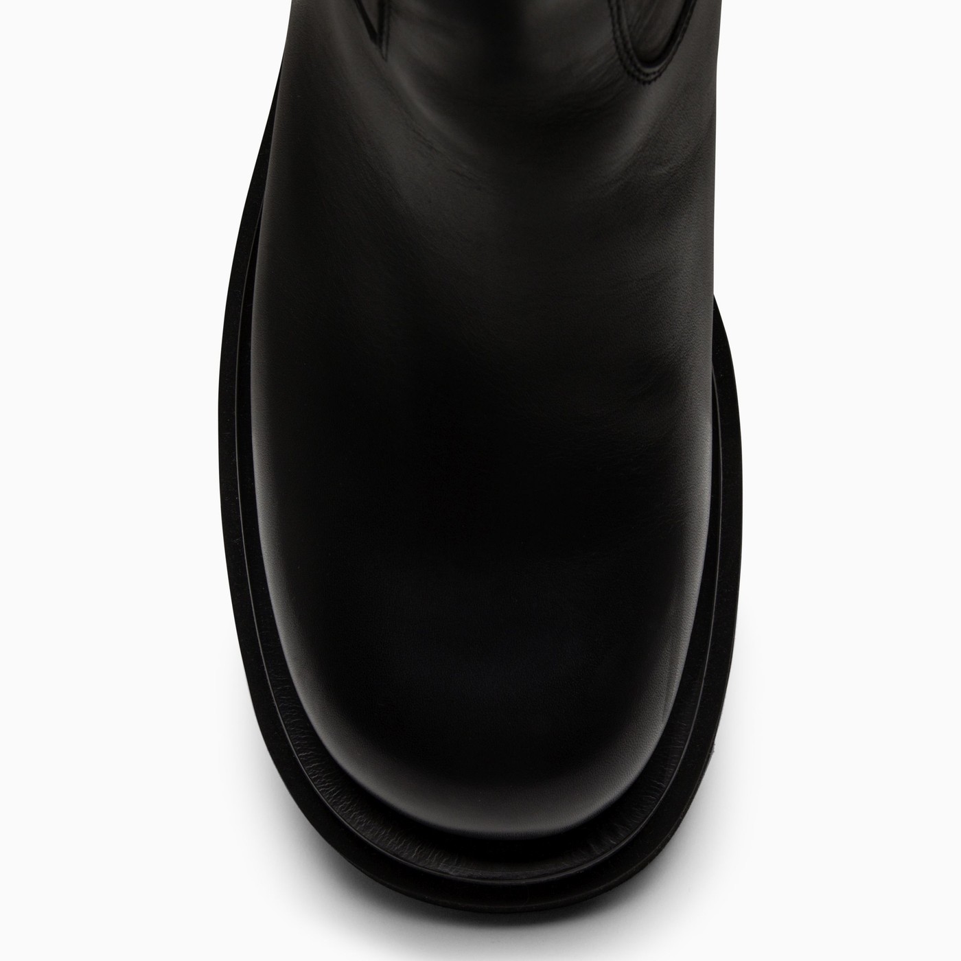 Bottega Veneta Lug black leather boot | TheDoubleF