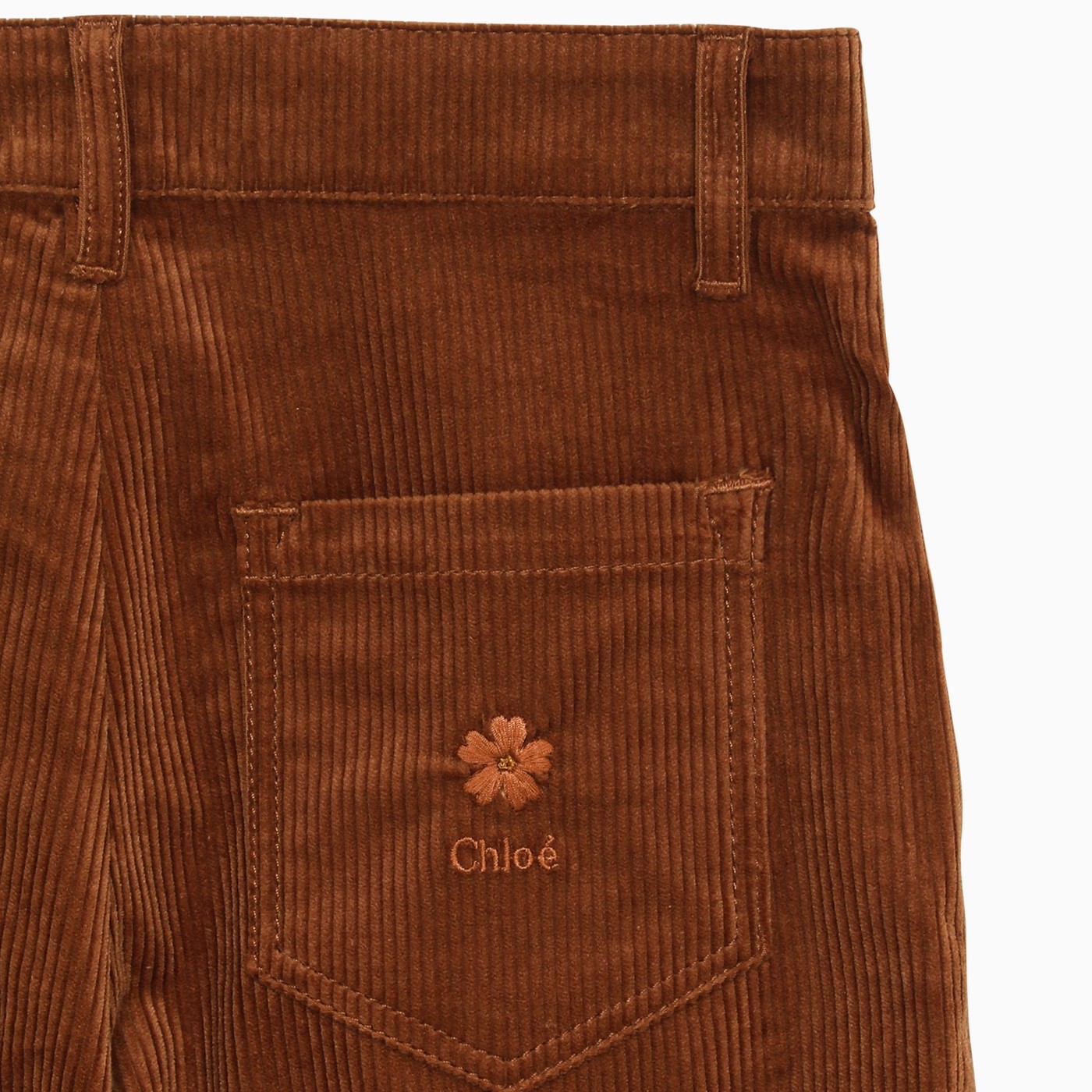 Chloé Dark beige ribbed pants | TheDoubleF