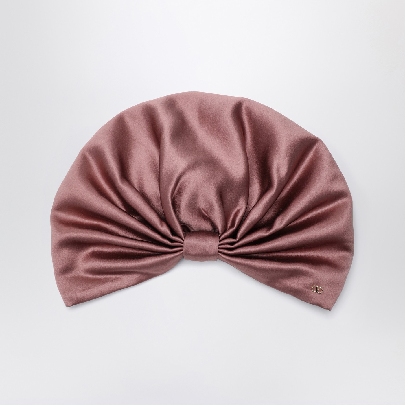 Valentino Garavani Antique pink silk foulard turban | TheDoubleF