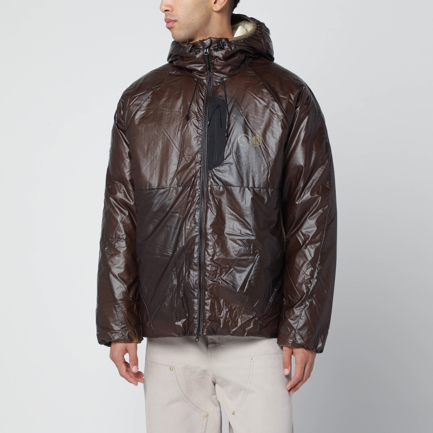 Purple Mountain Observatory Faded olive green Obsidian puffer jacket ...