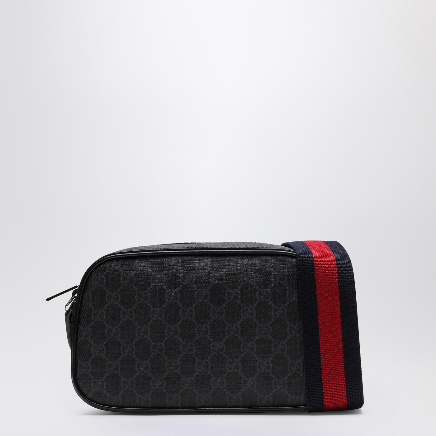 GUCCI GG Supreme fabric shoulder bag black/grey | TheDoubleF