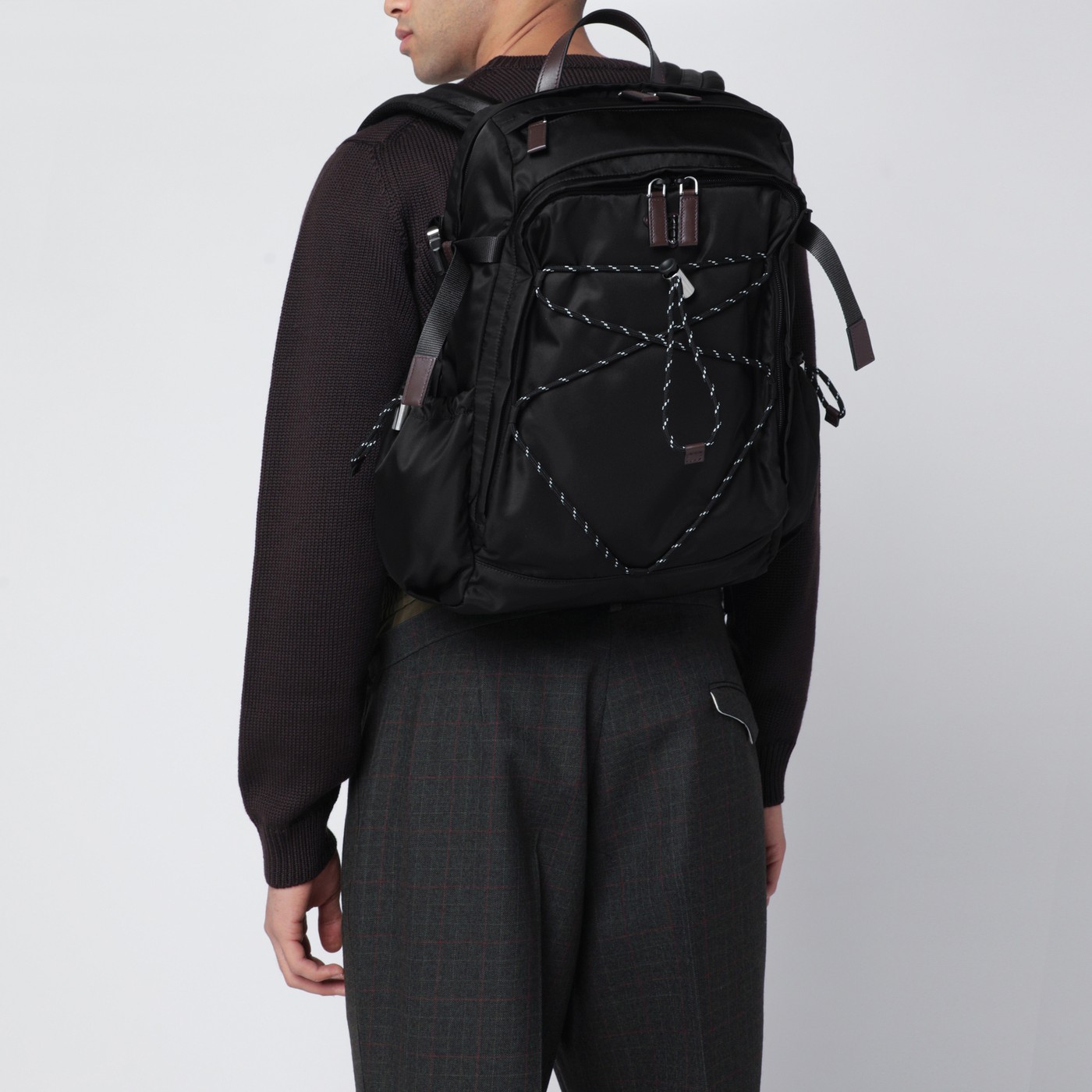 Prada Speedrock backpack in black Re-Nylon and leather | TheDoubleF