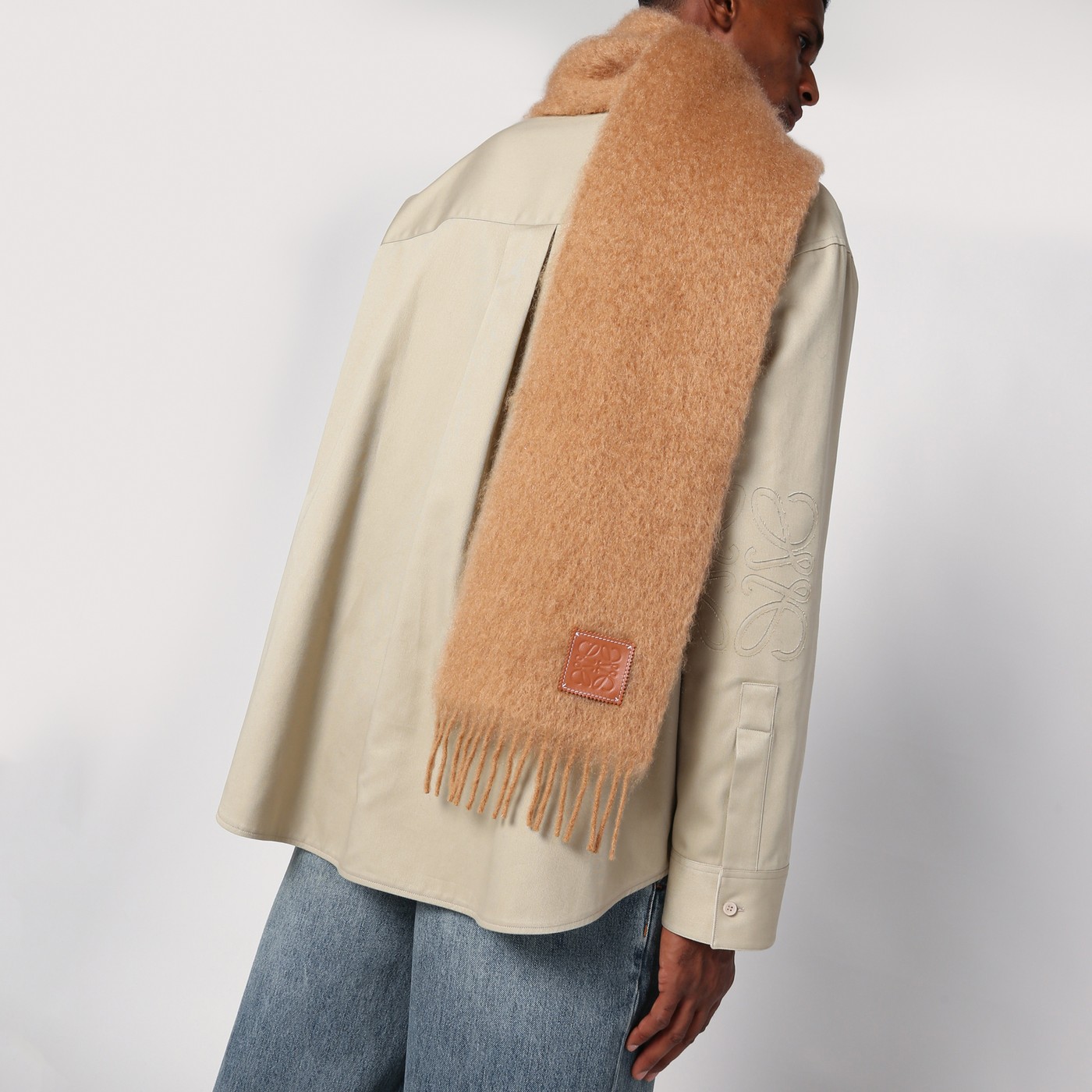 Loewe Camel scarf with fringes | TheDoubleF