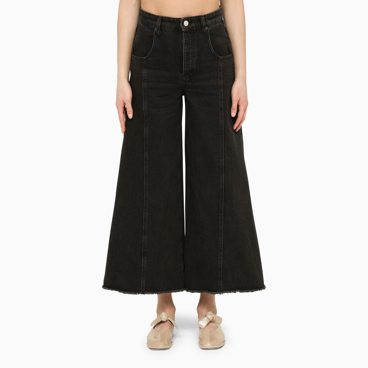 By Malene Birger Schwarze weite Jeans Wayde | TheDoubleF