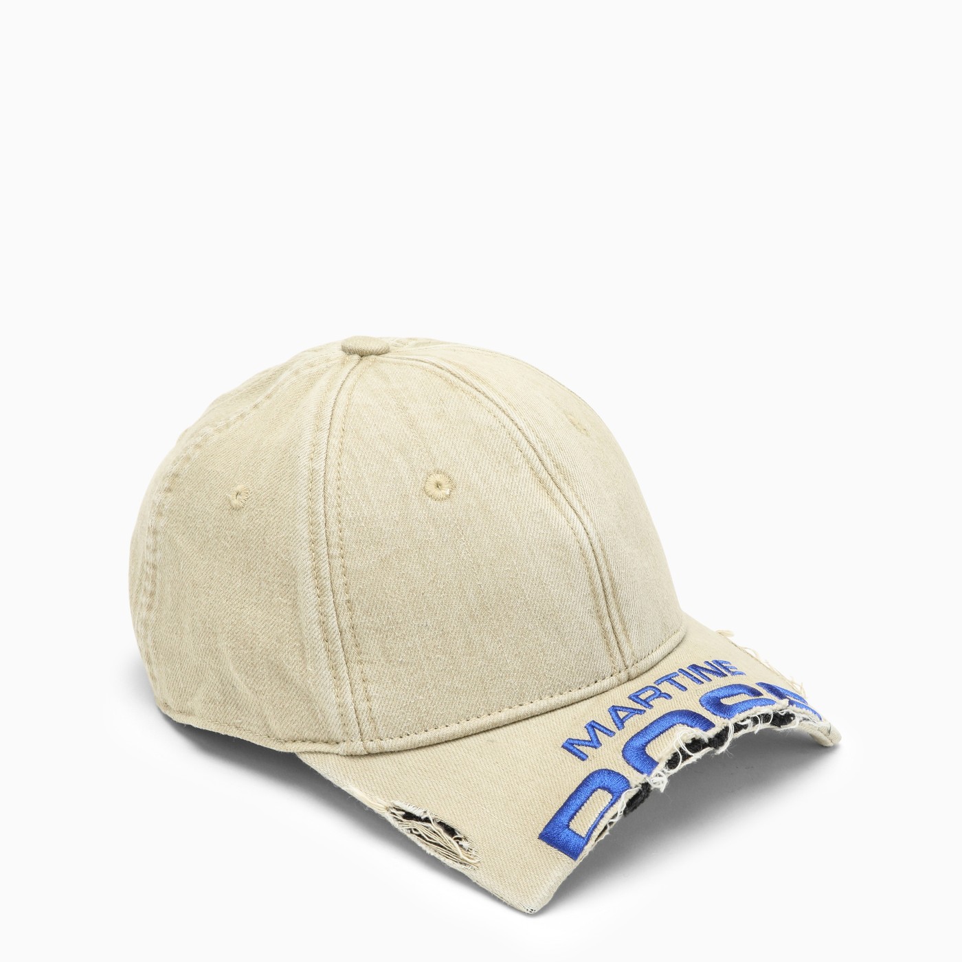 Martine Rose Cream-coloured Cut Peak baseball cap | TheDoubleF
