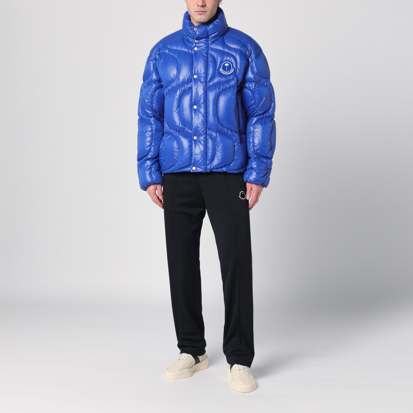 Moncler X Palm Angels Haunani quilted down jacket in blue | TheDoubleF