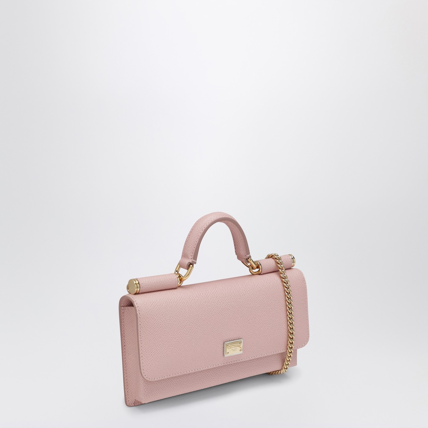 Dolce&Gabbana Pink mini bag in Dauphine leather with logo tag | TheDoubleF