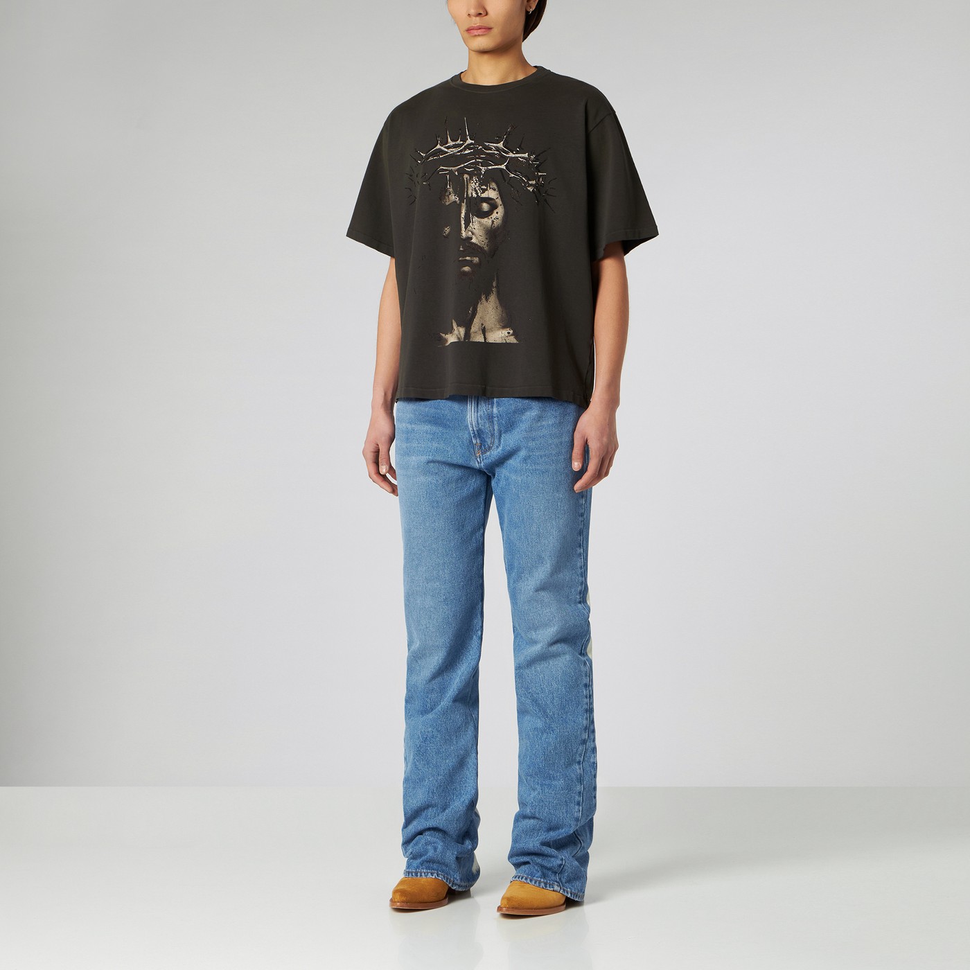 1989 STUDIO T-Shirt SS Jesus dark brown | TheDoubleF