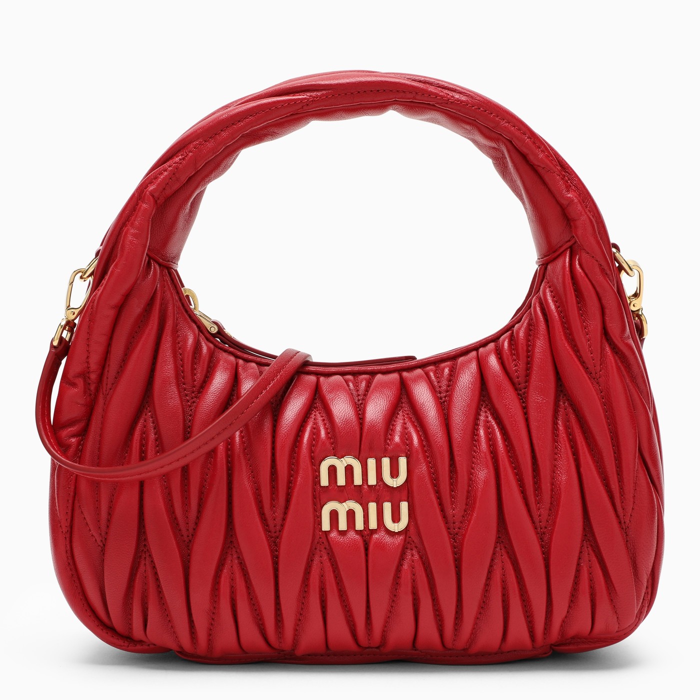 Miu Miu Borsa piccola Miu Wander rossa matelassé | TheDoubleF