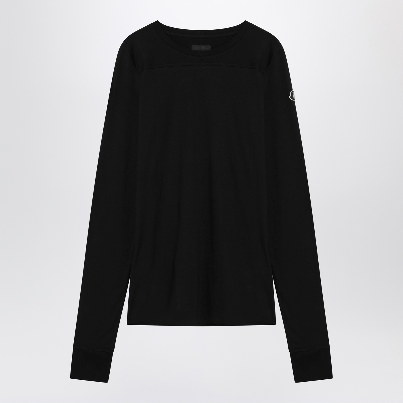 Moncler + Rick Owens Pull noir en coton | TheDoubleF