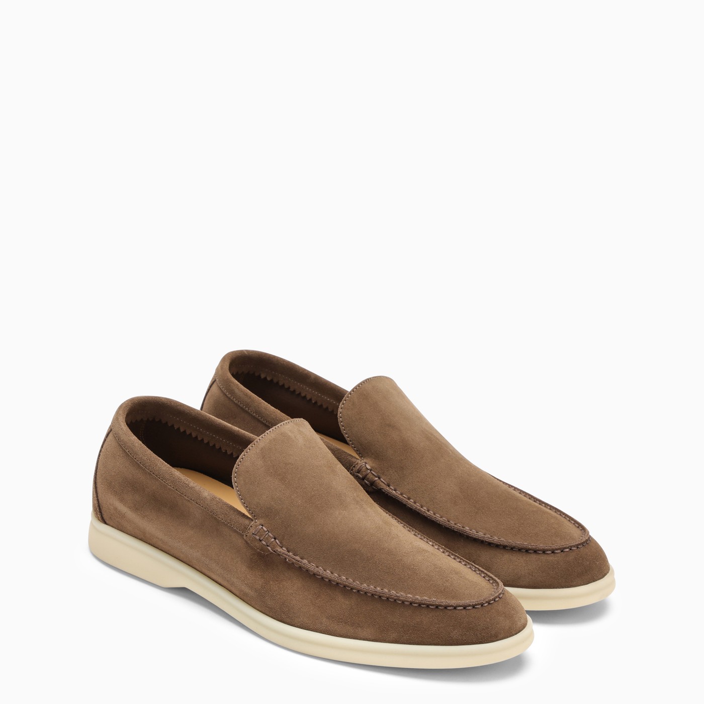 Loro Piana Brown suede Summer Walk moccasin | TheDoubleF