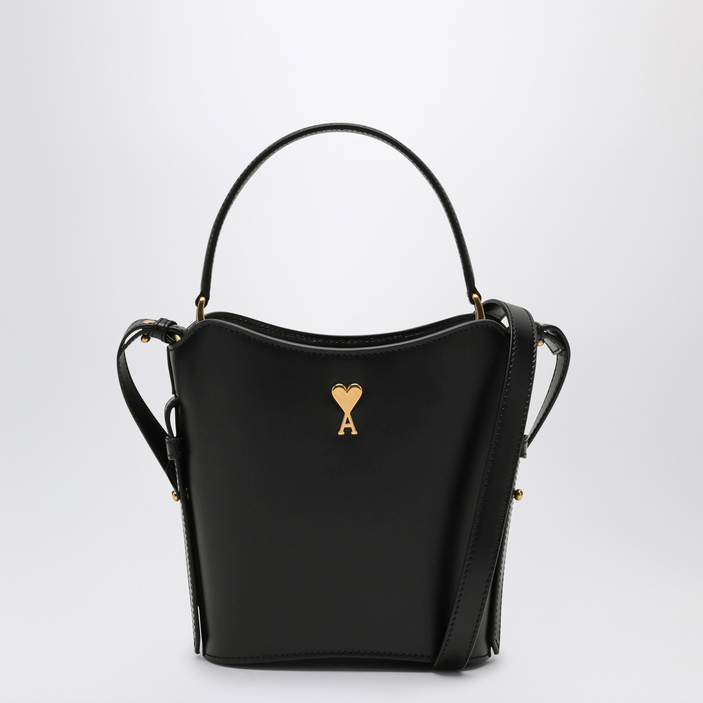 Ami Paris Black Mini Paris Paris Bucket Bag | TheDoubleF