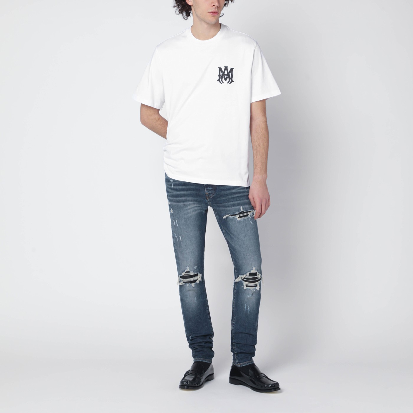 AMIRI White cotton T-shirt with logo | TheDoubleF