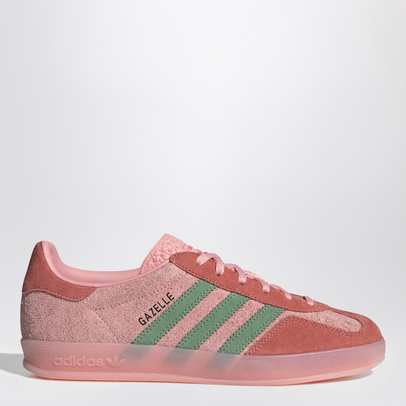 adidas Originals Gazelle Indoor pink/green sneakers | TheDoubleF