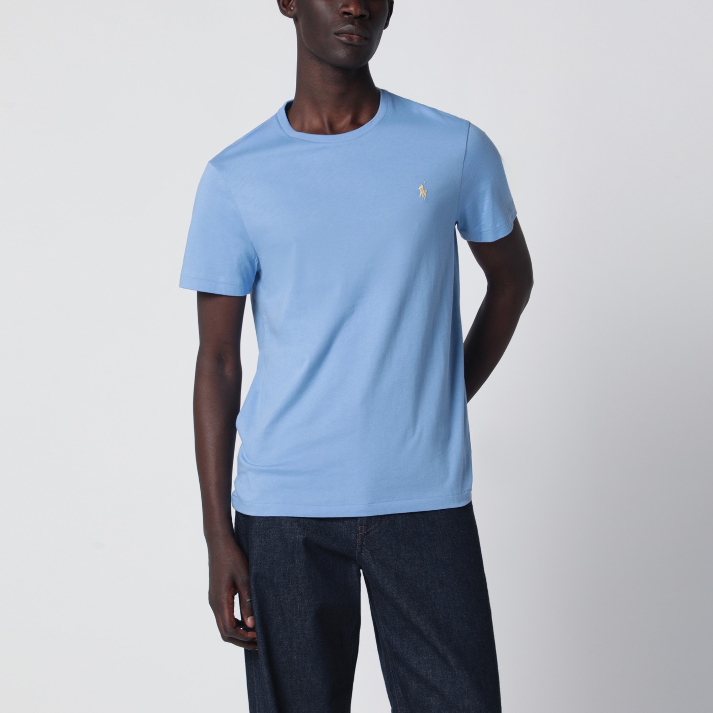Polo Ralph Lauren Light blue cotton Custom Slim-Fit T-shirt | TheDoubleF