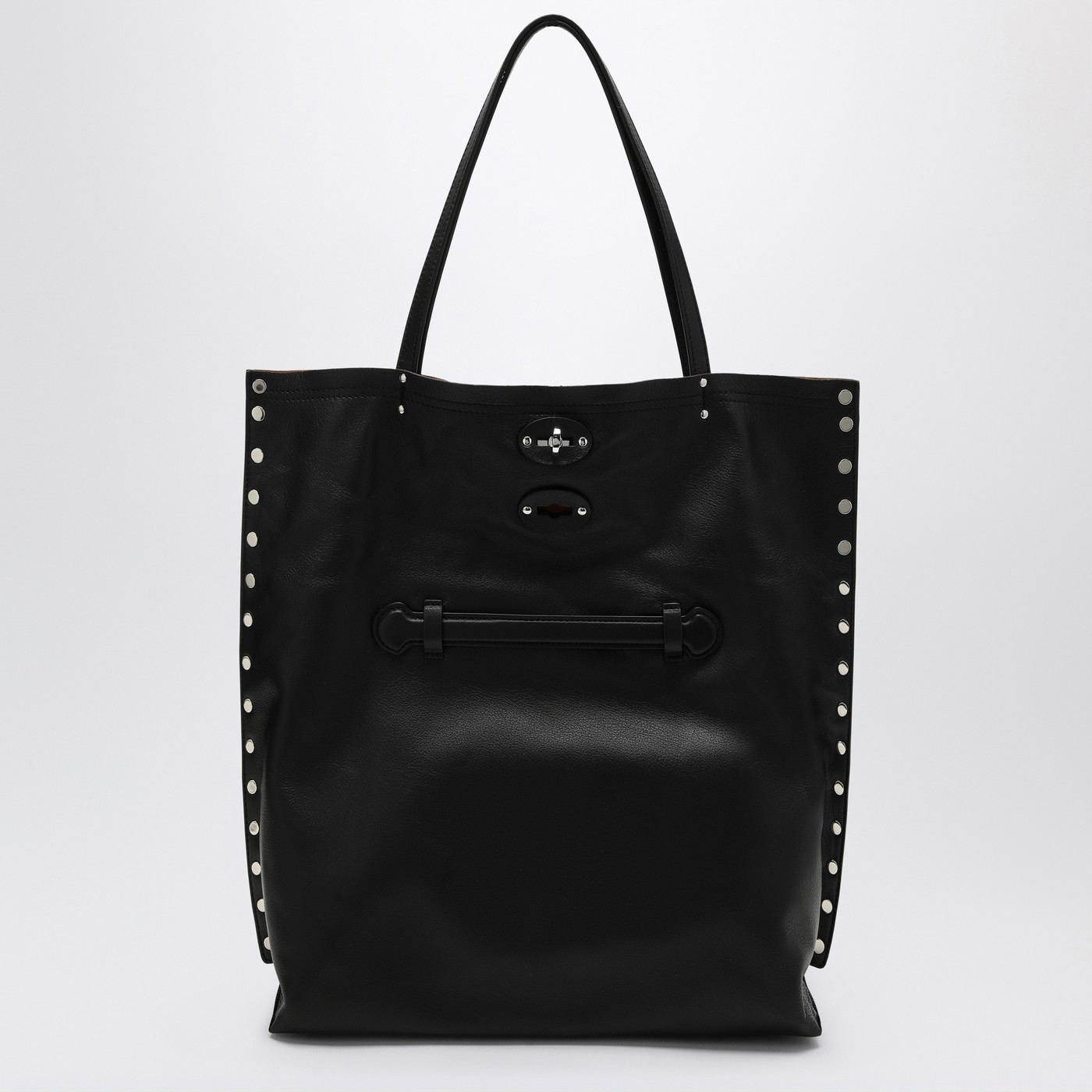 Zanellato Medium tote bag A' Spasso black in leather | TheDoubleF