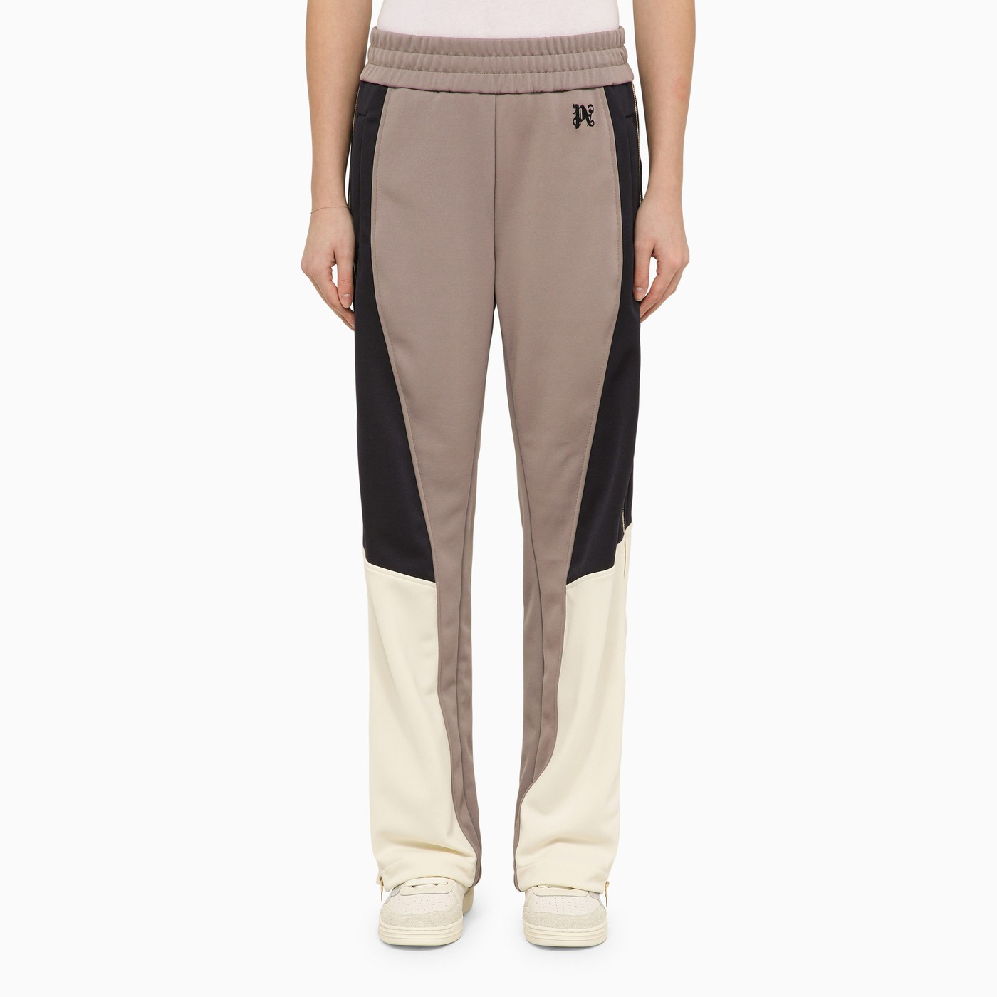 Palm Angels Sporty lilac colour-block trousers | TheDoubleF