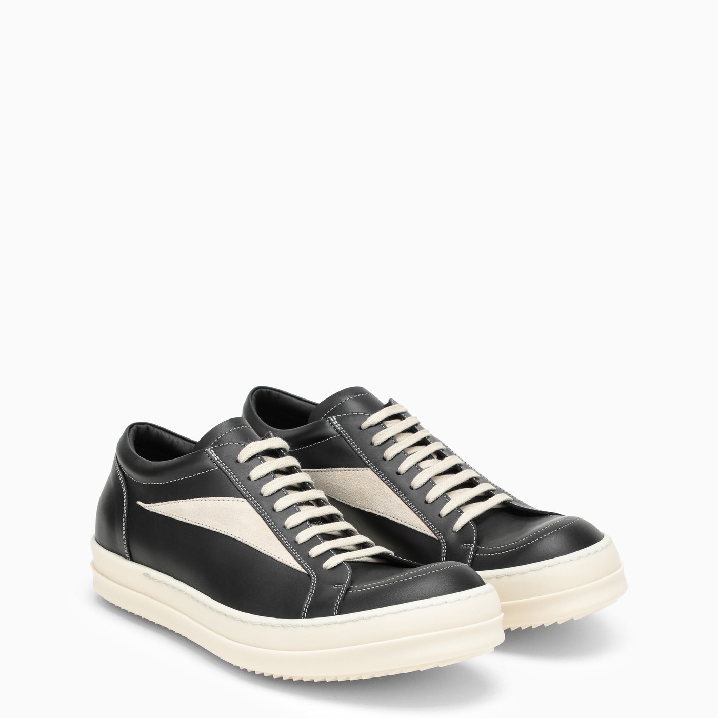 Rick Owens Luxor black/milk low trainer | TheDoubleF