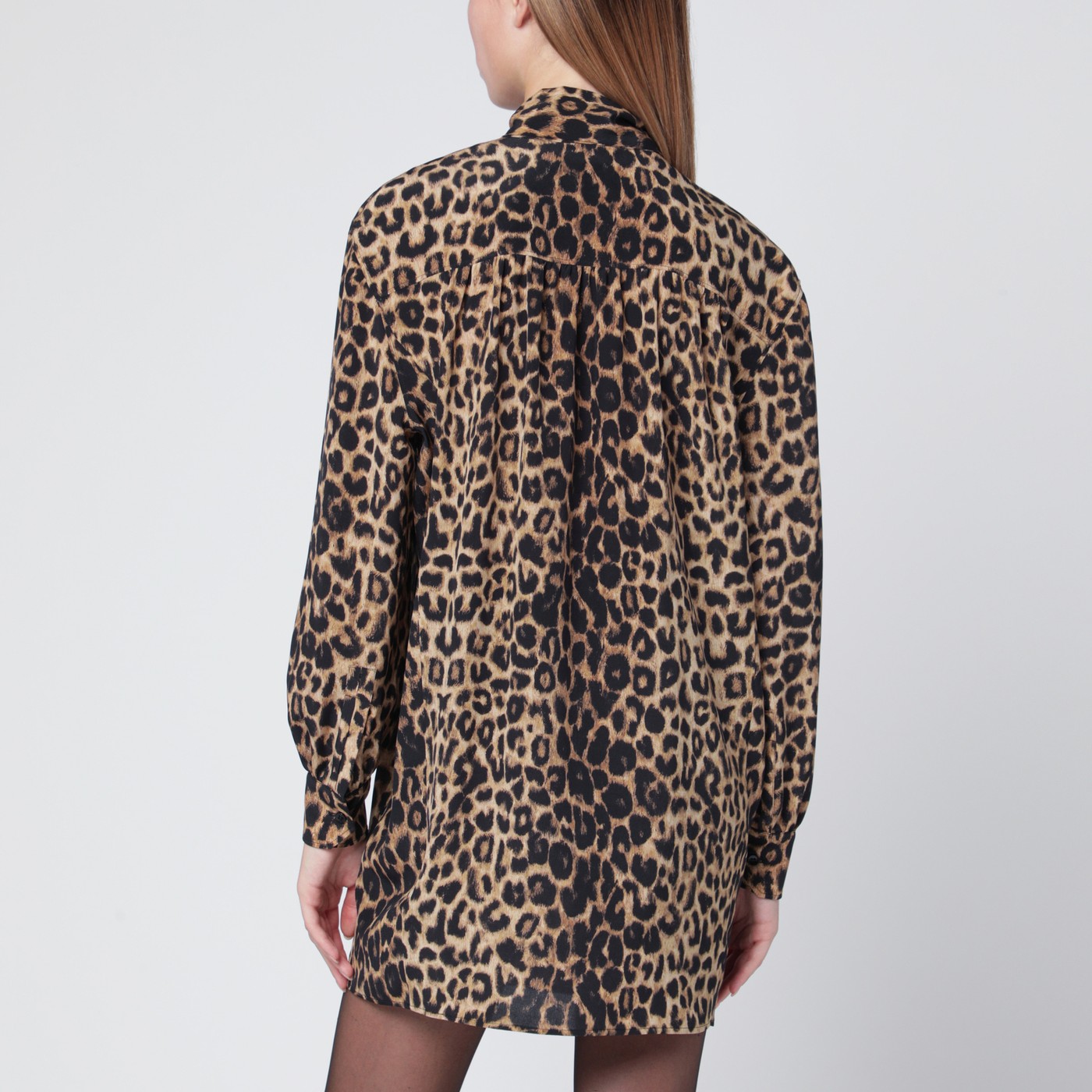 Saint Laurent Leopard-print silk mini dress | TheDoubleF