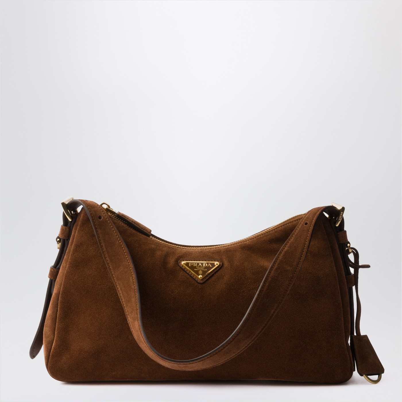 Prada Prada Aimée medium bag in Cocoa suede | TheDoubleF