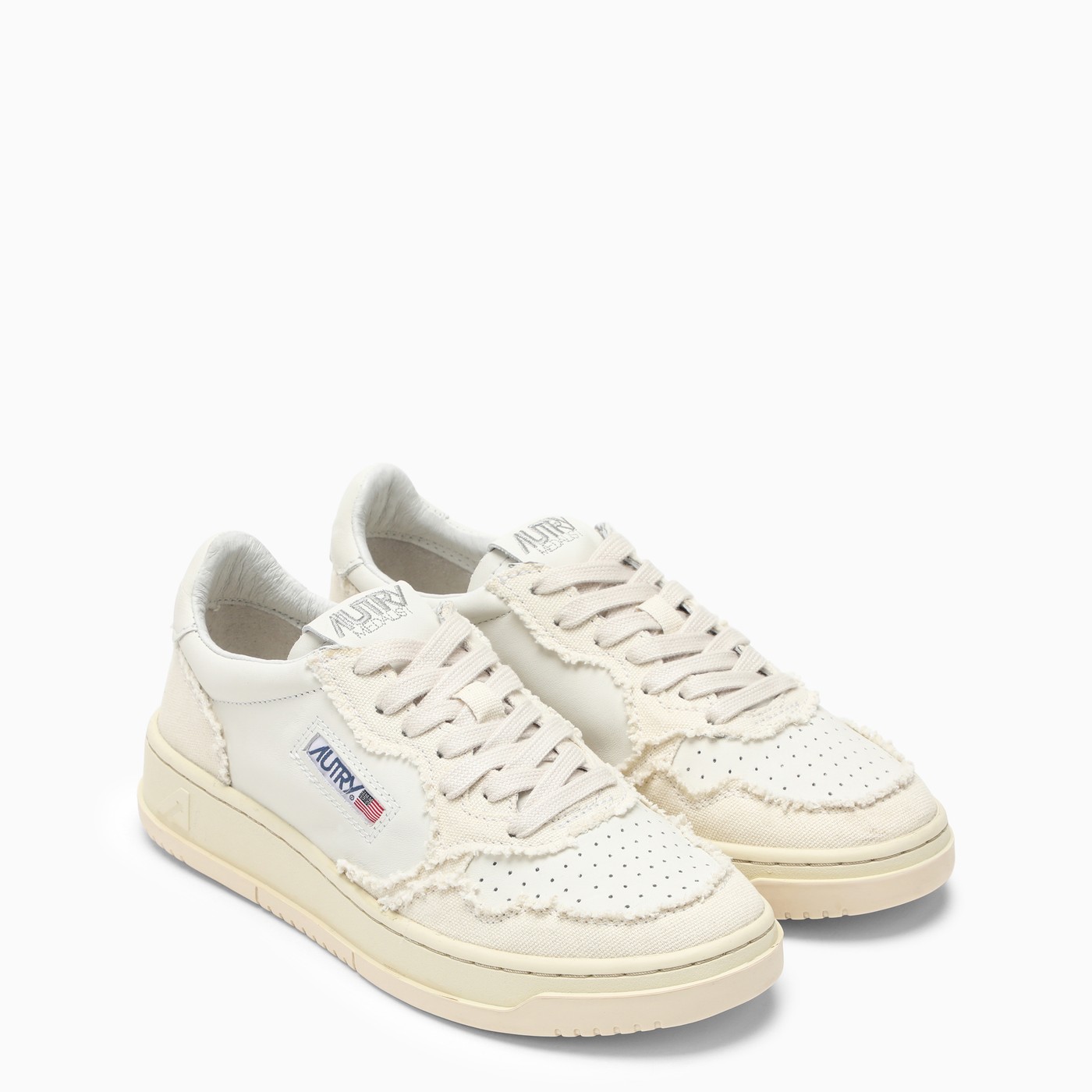 AUTRY Medalist white leather and canvas trainer | TheDoubleF